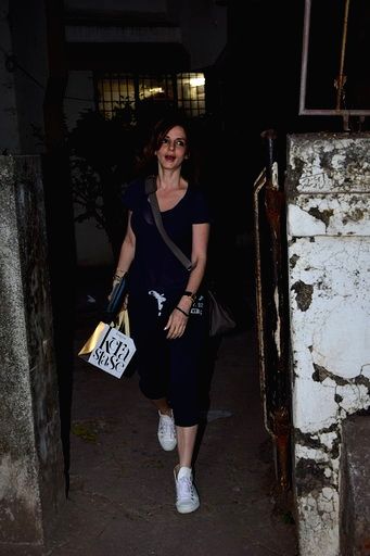 Sussanne Khan seen at Juhu salon
