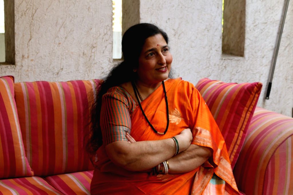Mumbai : Interview with singer Anuradha Paudwal after receiving the ...
