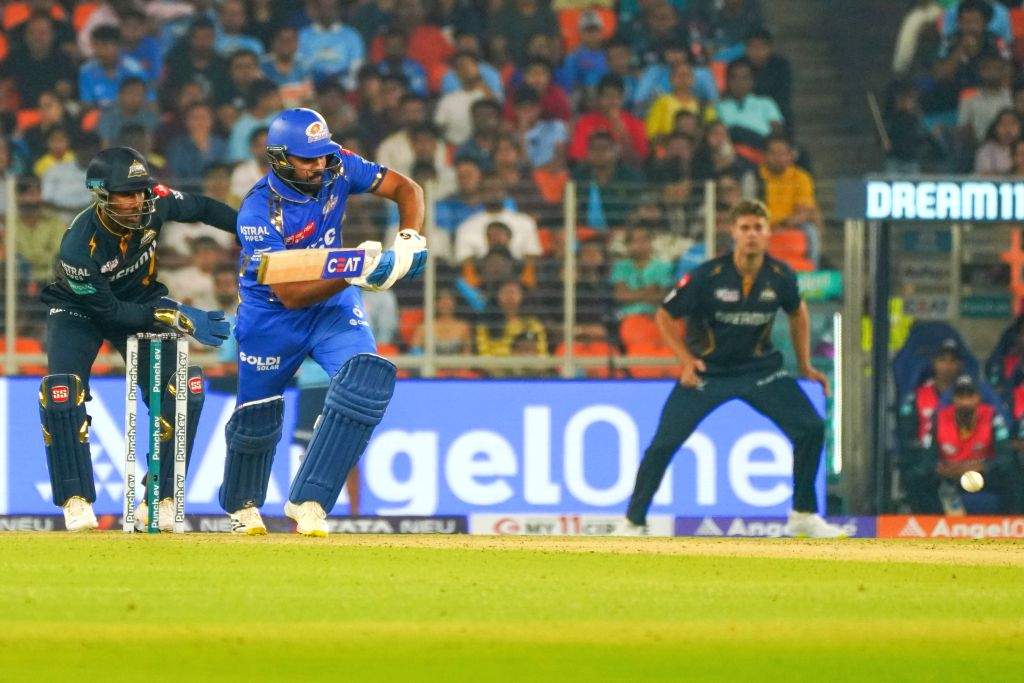 IPL 2024 T20 cricket match between Gujarat Titans and Mumbai Indians at ...
