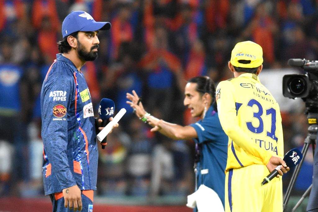 IPL match between Lucknow Super Giants and Chennai Super Kings at Ekana ...