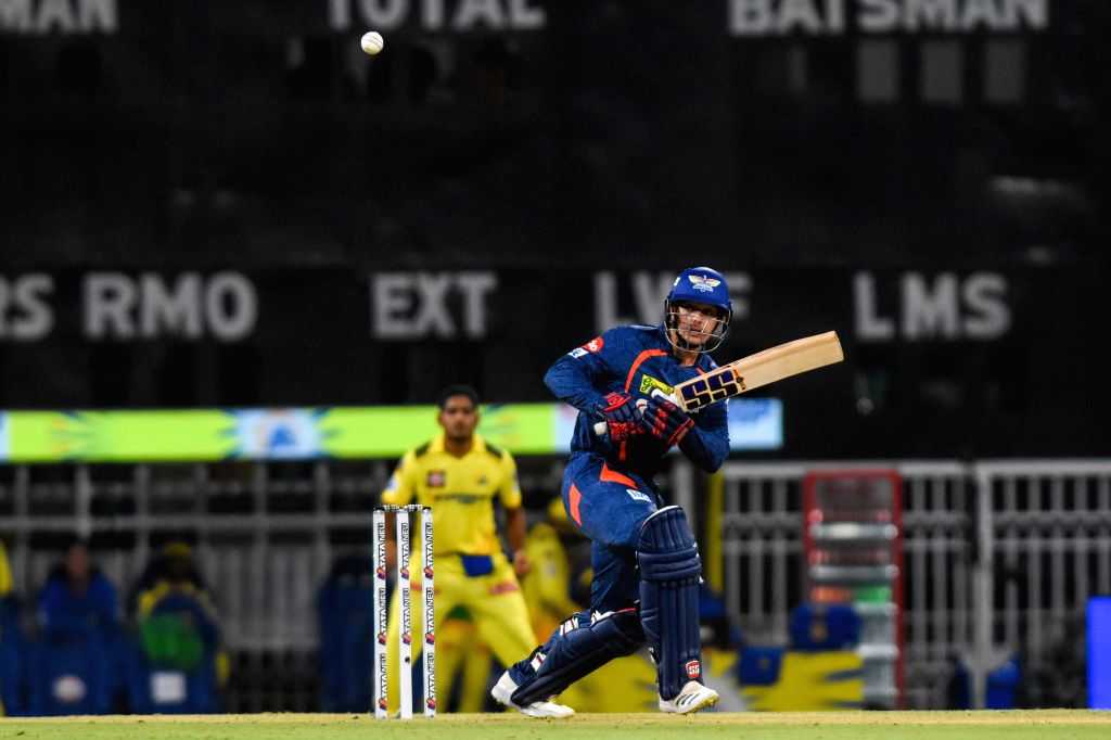 IPL match between Lucknow Super Giants and Chennai Super Kings at Ekana ...