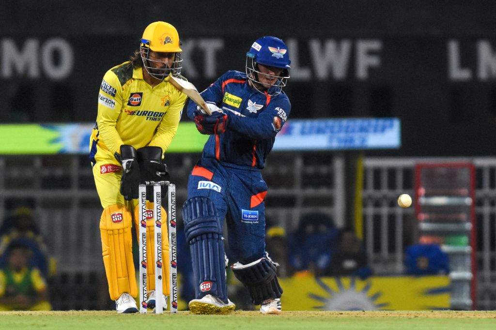IPL match between Lucknow Super Giants and Chennai Super Kings at Ekana ...