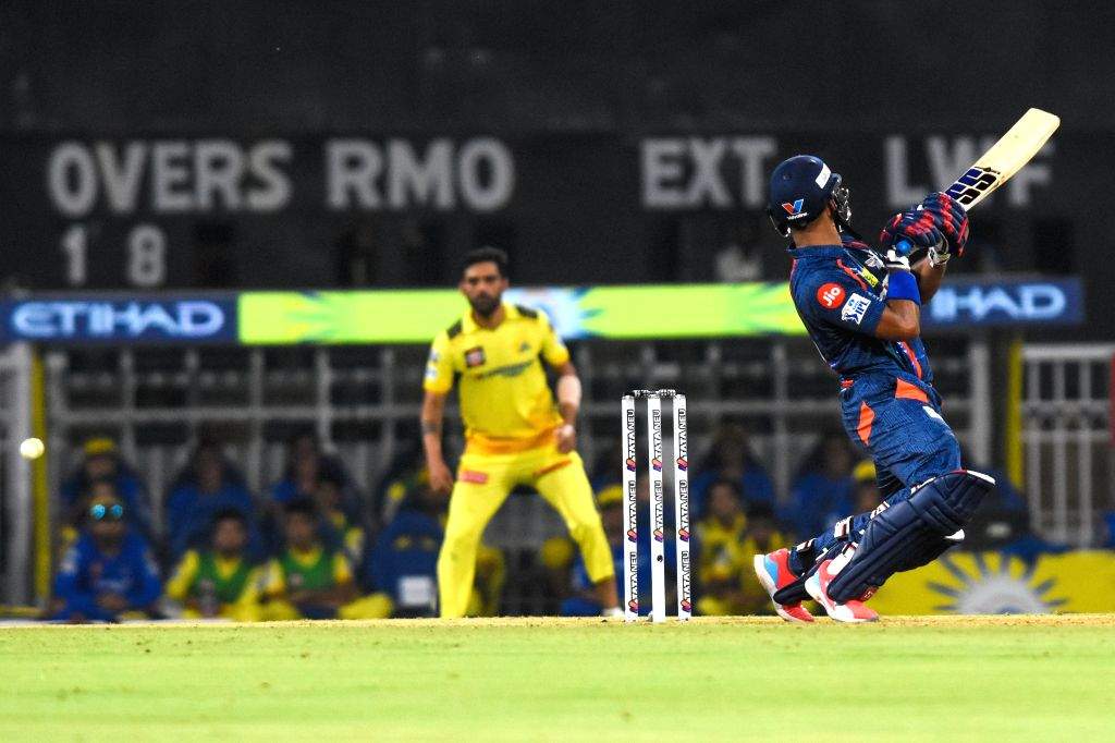 IPL match between Lucknow Super Giants and Chennai Super Kings at Ekana ...