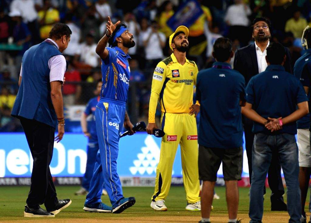 IPL match between Mumbai Indians and Chennai Super Kings at Wankhede ...
