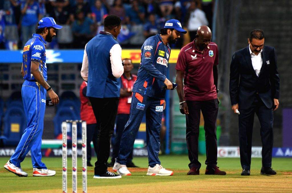 IPL match between Mumbai Indians and Lucknow Super Giants at Wankhede ...