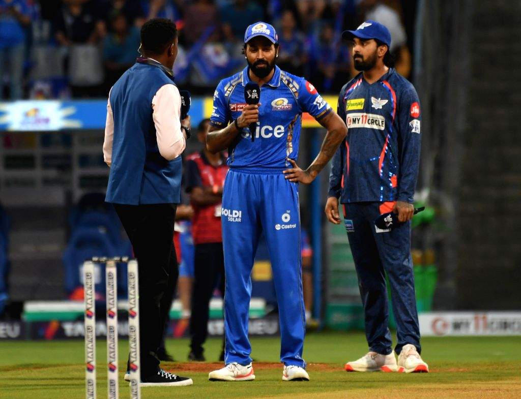 IPL match between Mumbai Indians and Lucknow Super Giants at Wankhede ...
