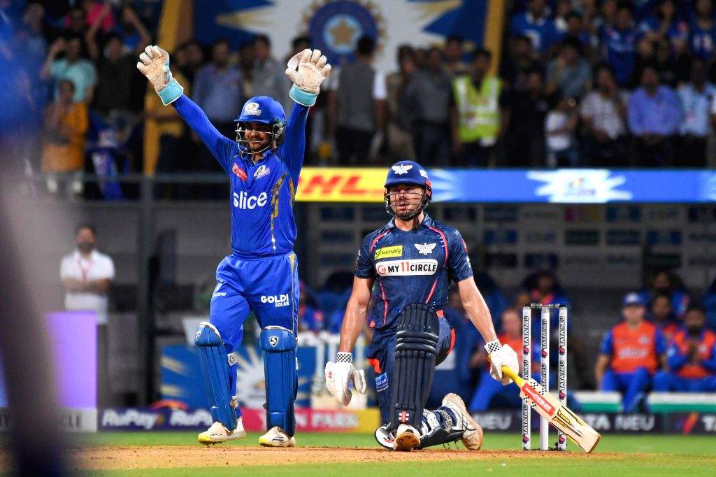 IPL match between Mumbai Indians and Lucknow Super Giants at Wankhede ...