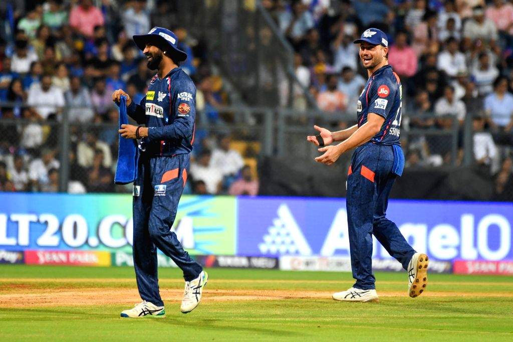 IPL match between Mumbai Indians and Lucknow Super Giants at Wankhede ...