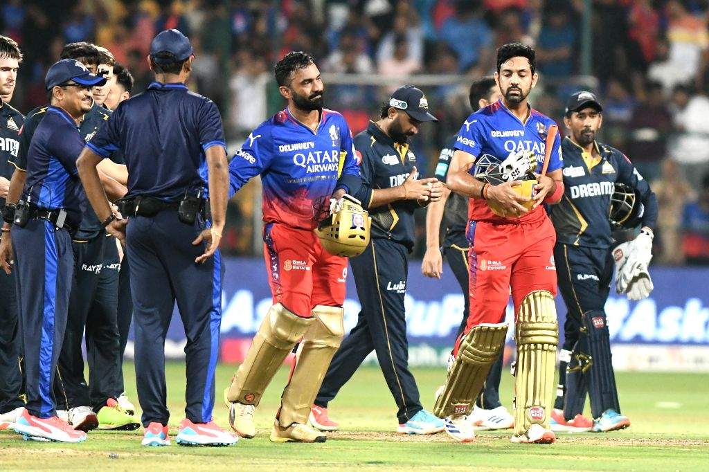 IPL match between Royal Challengers Bengaluru and Gujarat Titans