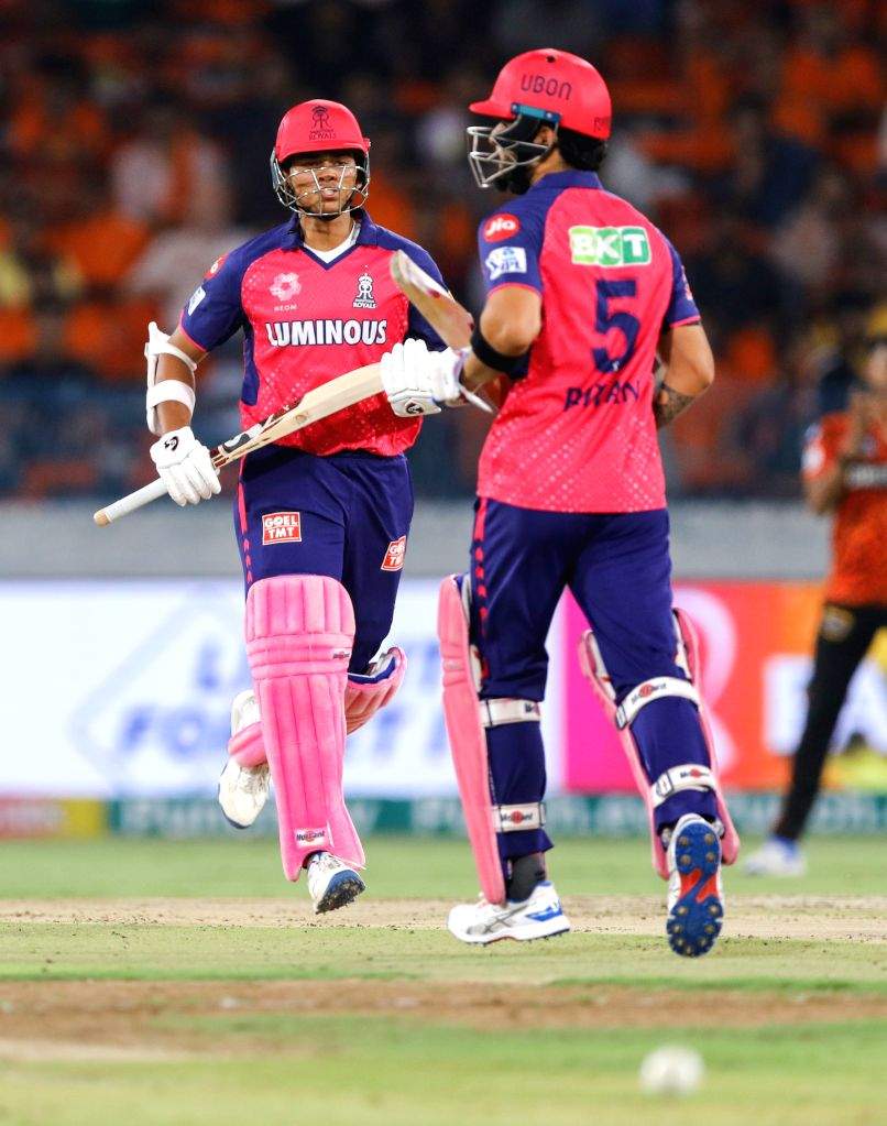 IPL match between Sunrisers Hyderabad and Rajasthan Royals at Rajiv ...