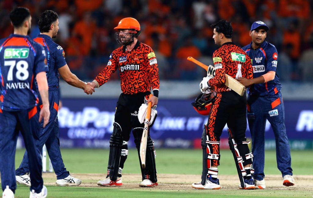 IPL match between Sunrisers Hyderabad and Lucknow Super Giants