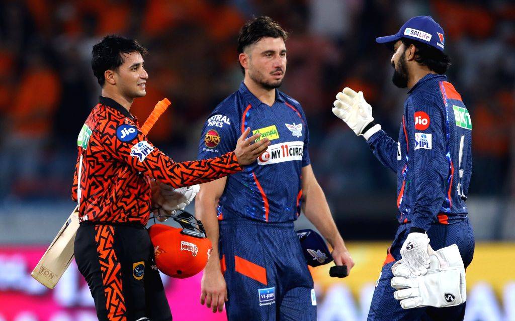 IPL match between Sunrisers Hyderabad and Lucknow Super Giants