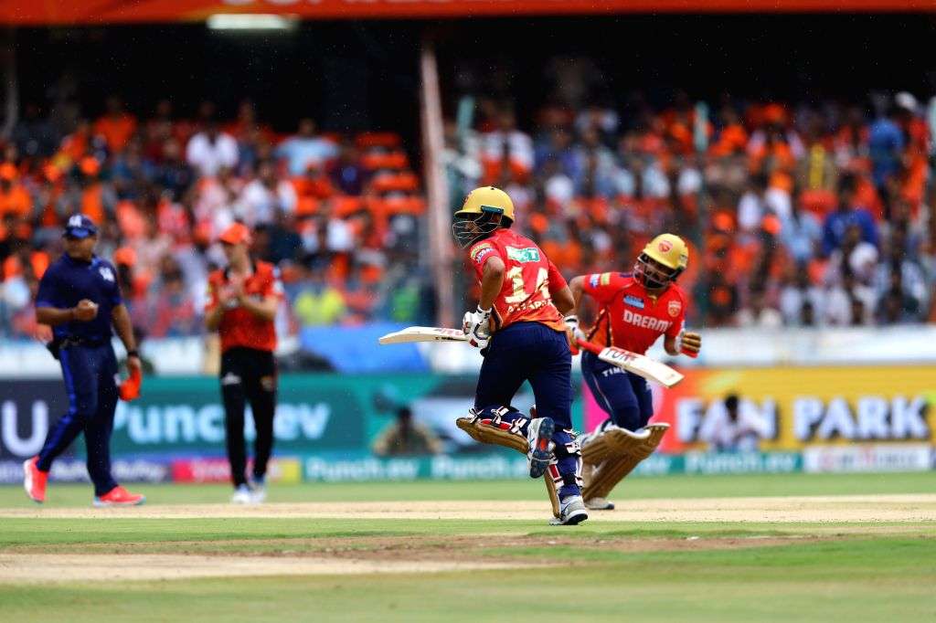 IPL match between Sunrisers Hyderabad and Punjab Kings at Rajiv Gandhi ...