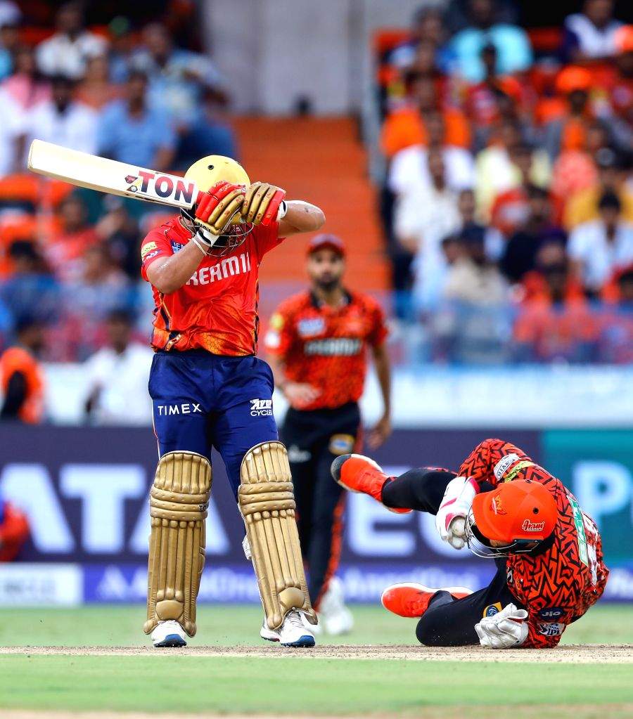 IPL match between Sunrisers Hyderabad and Punjab Kings at Rajiv Gandhi ...