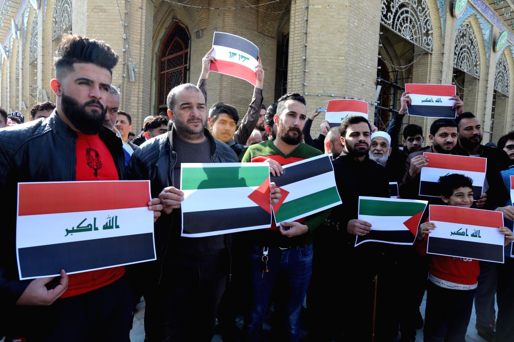 IRAQ-BAGHDAD-U.S.-MIDEAST PEACE PLAN-PROTEST