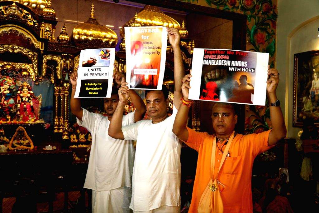 ISKCON Temple holds prayers for Hindu minorities facing violence in ...