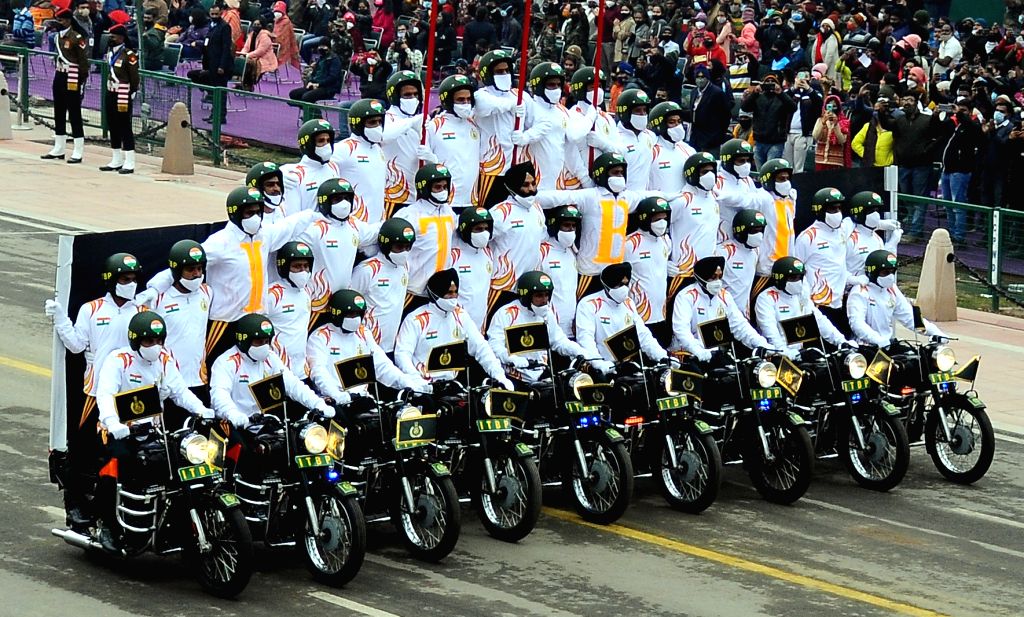 ITBP Dare Devils perform during the full dress rehearsal