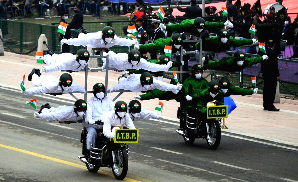 ITBP Dare Devils perform during the full dress rehearsal