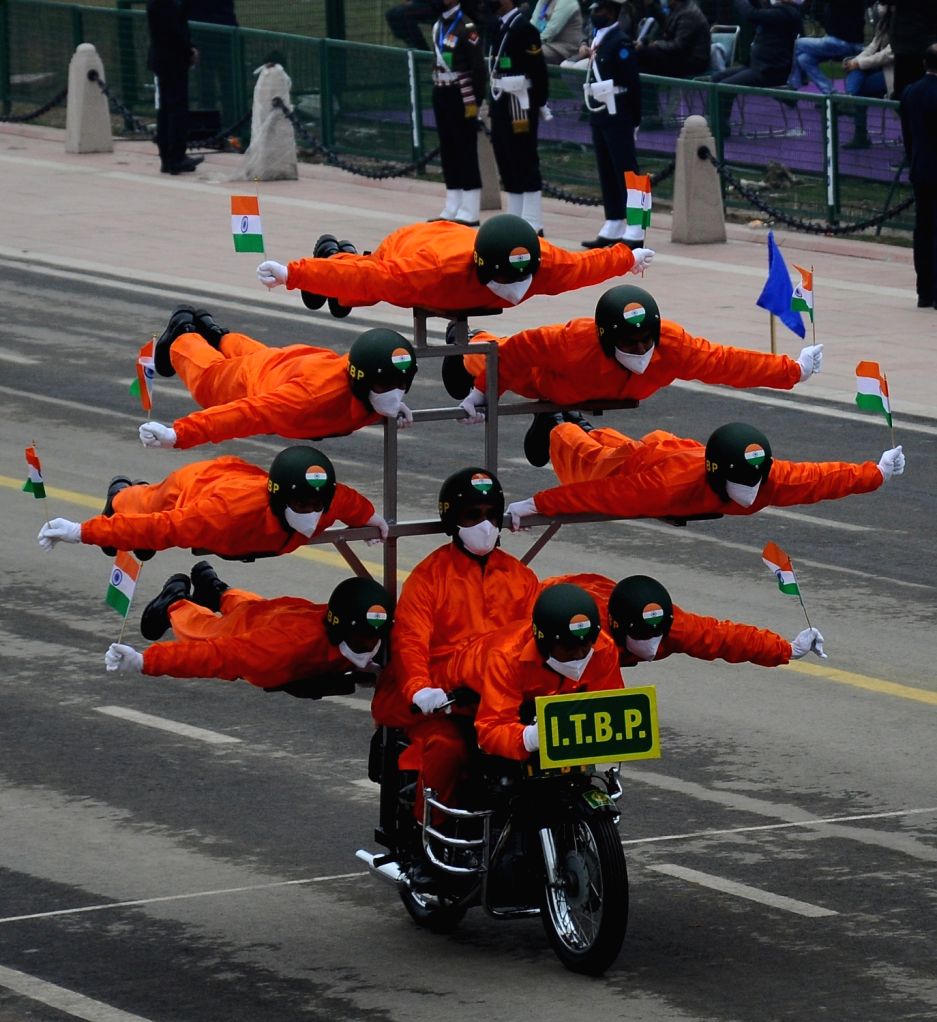 ITBP Dare Devils perform during the full dress rehearsal