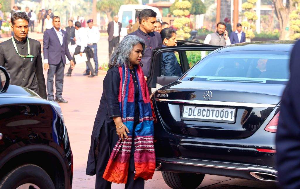 Itishree Murmu Daughter of President Droupadi Murmu arrives to attend ...