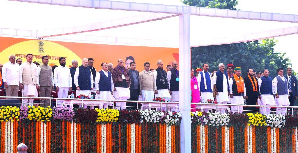 Jaipur : Swearing-In Ceremony Of Rajasthan CM-Designate Bhajan Lal ...