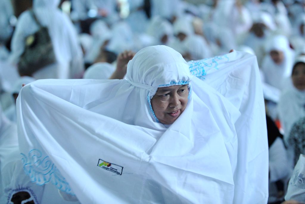 Muslim women wear veils to welcome the holy fasting month of Ramadan
