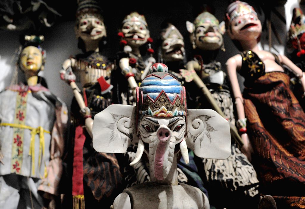 Wooden puppets in Jakarta