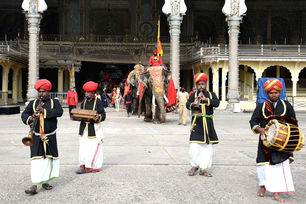 Jamboo Savari elephants rehearsals ahead of Dasara Jamboo savari procession