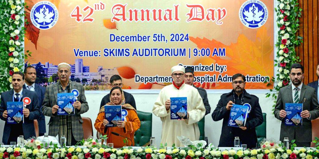 Jammu and Kashmir Chief Minister Omar Abdullah at the 42nd annual day ...