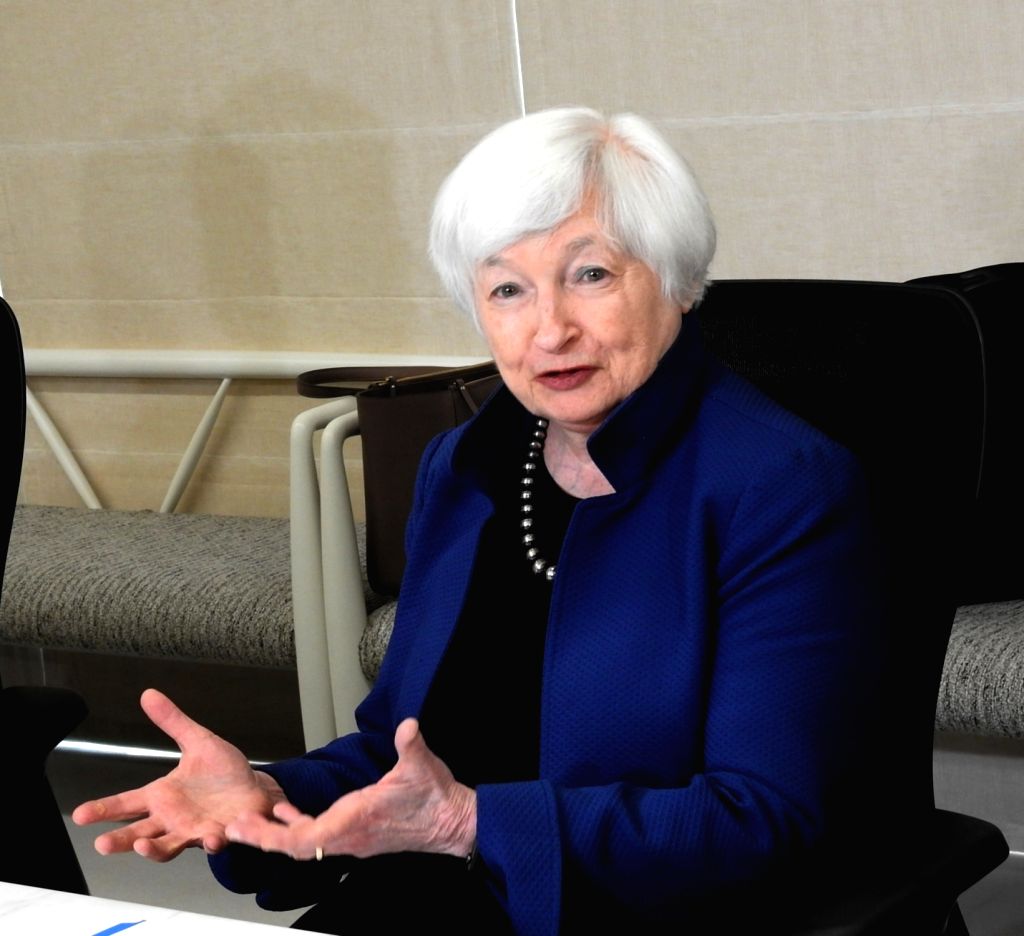 Janet L. Yellen, U.S. Secretary of the Treasury, met technology sector ...