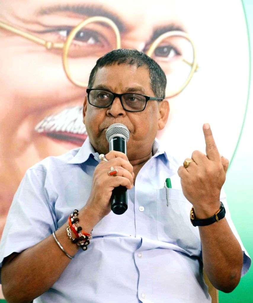 Janta Dal United SpokesPerson and MLC Niraj Kumar addresses a press ...