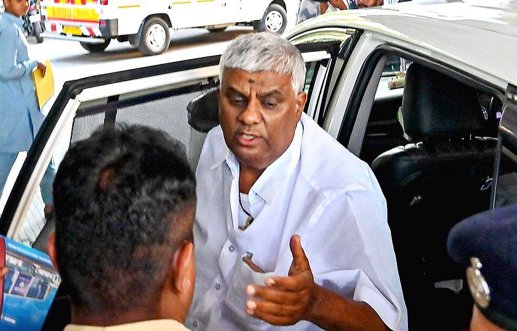 JD(S) MLA H.D. Revanna being brought for medical check-up at a ...