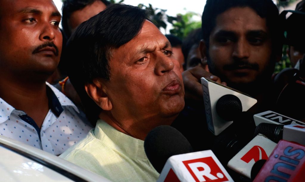 Ali Anwar Ansari talks to press