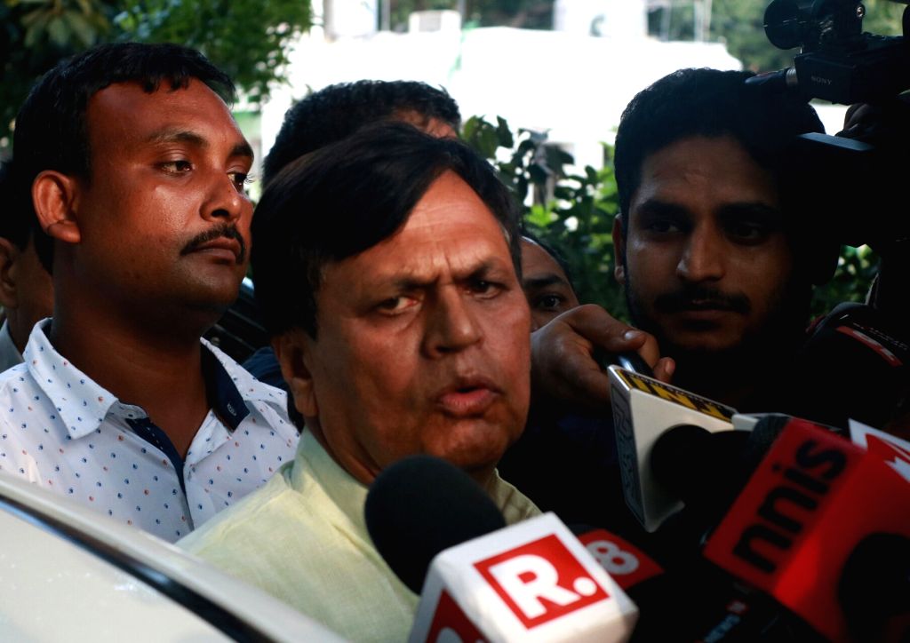 Ali Anwar Ansari talks to press