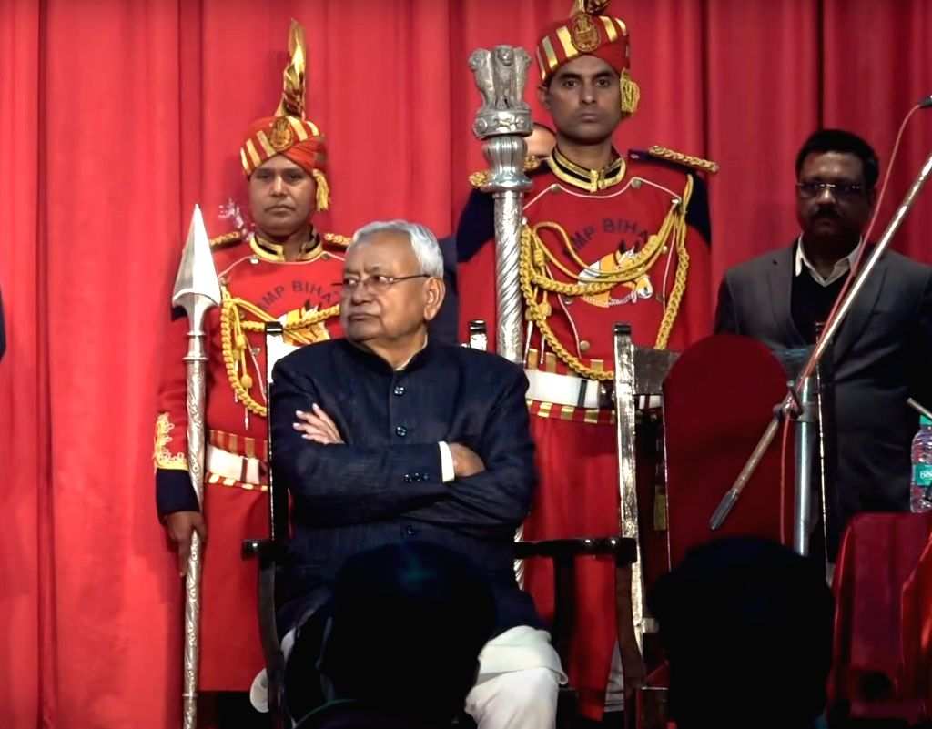JD(U) leader Nitish Kumar takes oath as Bihar Chief Minister during the ...