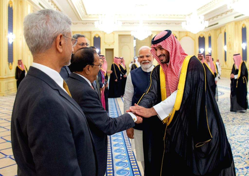 Crown Prince Mohammed bin Salman welcomes PM Modi