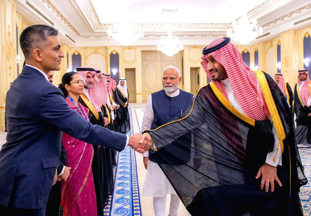 Crown Prince Mohammed bin Salman welcomes PM Modi