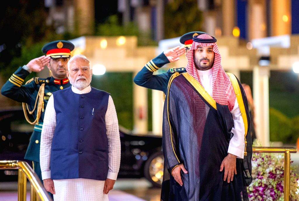 Crown Prince Mohammed bin Salman welcomes PM Modi