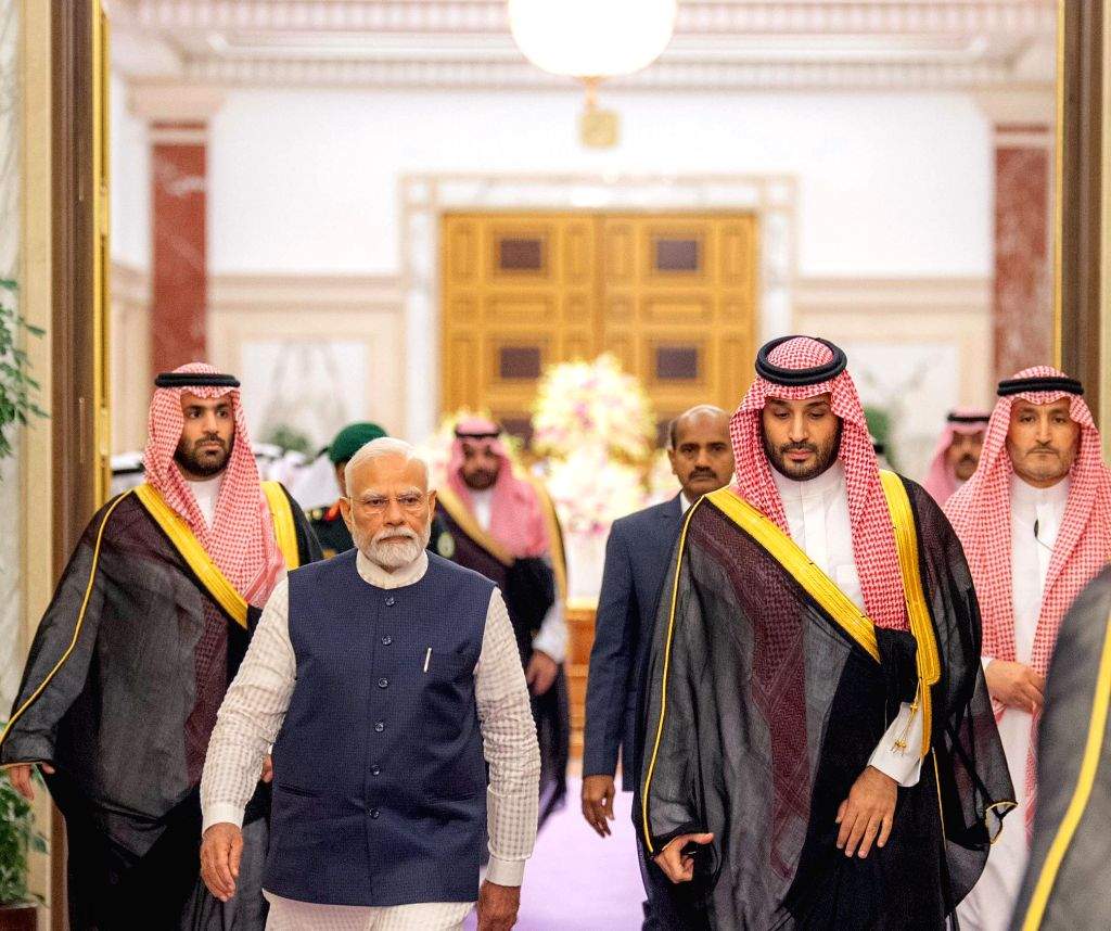 Crown Prince Mohammed bin Salman welcomes PM Modi