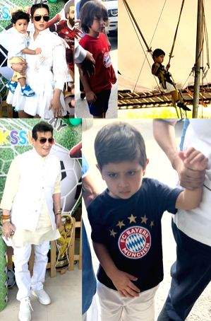 Jeetendra has fun with star kids at football-themed birthday party of ...