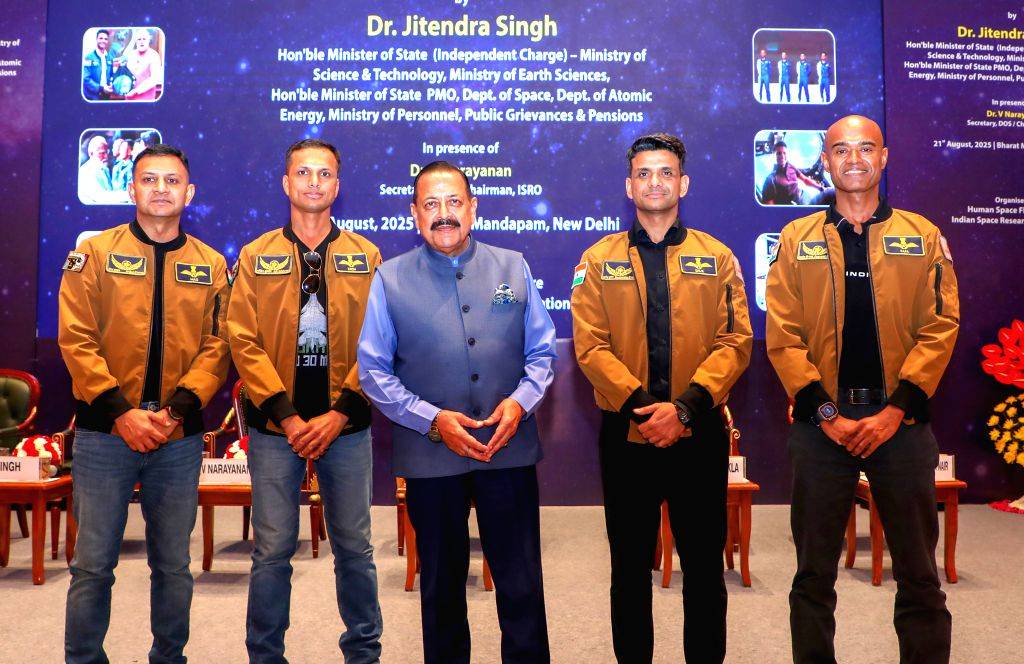 Jitendra Singh along with Shubhanshu Shukla & Prashant B. Nair address ...