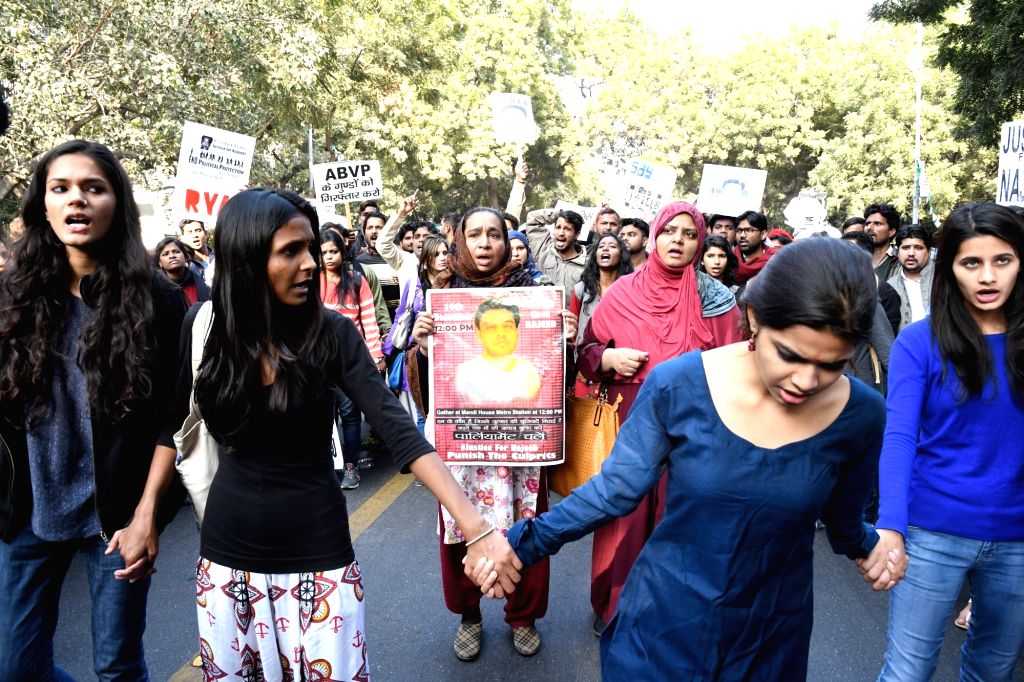 JNU students' march