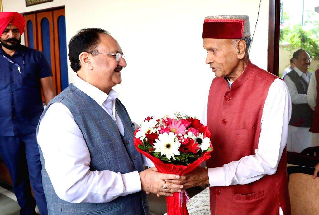 JP Nadda Meets Prem Kumar Dhumal