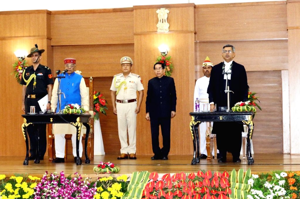Free Photo :Justice Aparesh Kumar Singh sworn-in as 8th CJ of Tripura HC