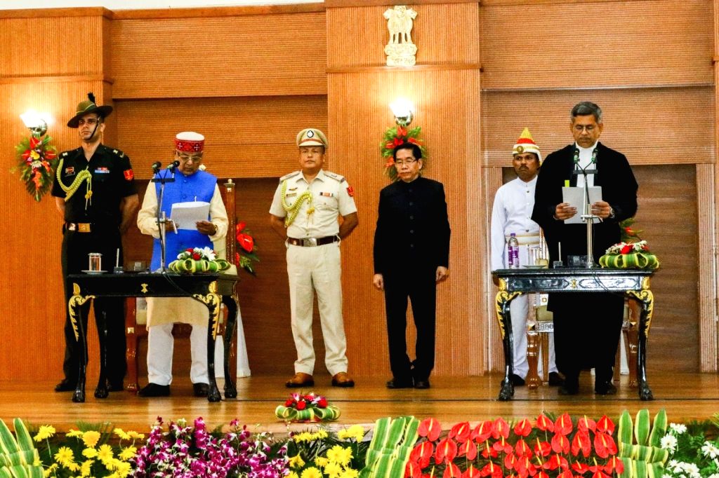 Free Photo :Justice Aparesh Kumar Singh sworn-in as 8th CJ of Tripura HC