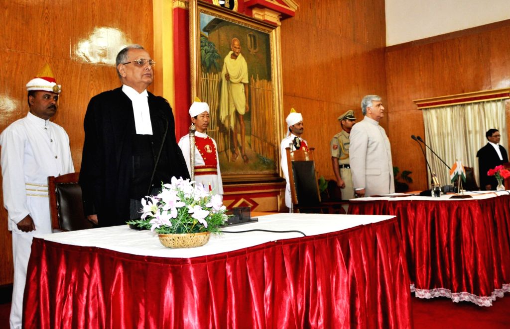 Justice Prafulla Chandra Pant being sworn-in as the Chief Justice of ...