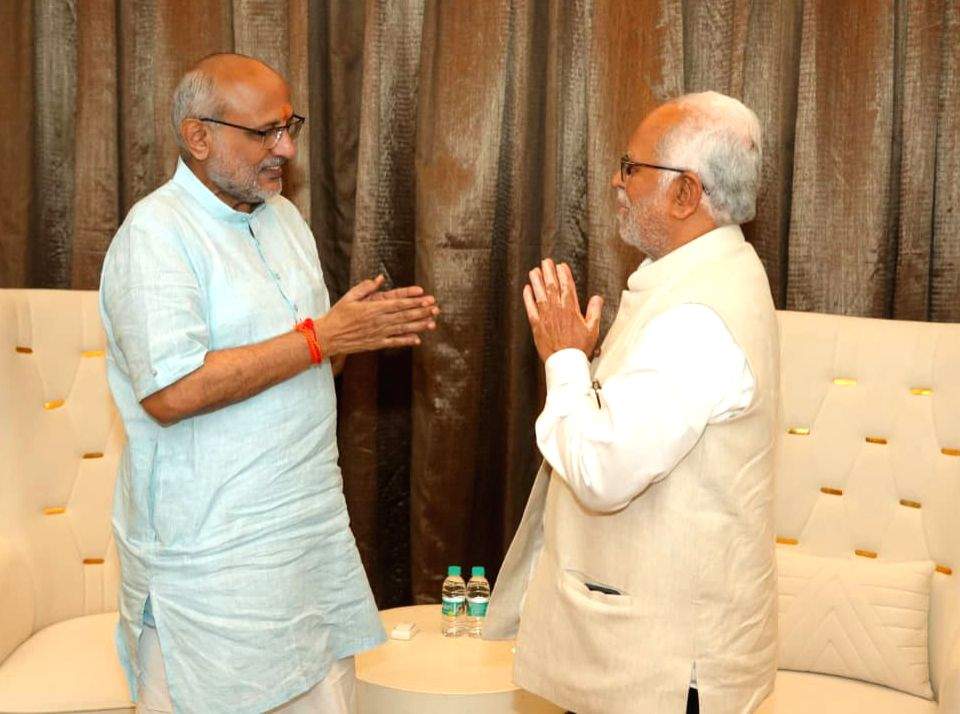 Justice Sudershan Reddy Meets newly elected VP C.P. Radhakrishnan