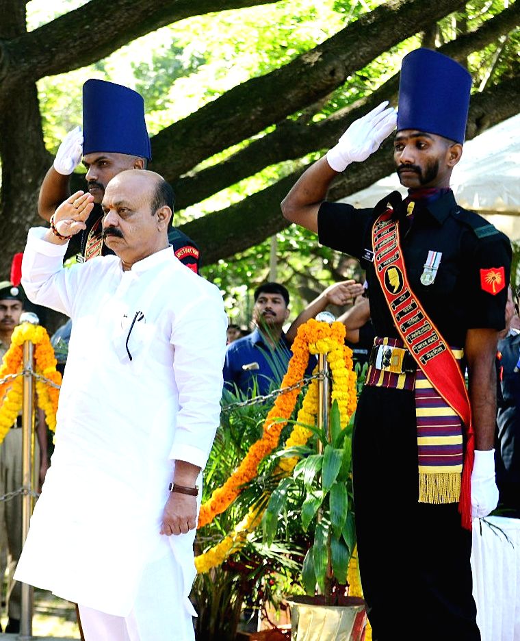 Karnataka Chief Minister Basavaraj Bommai pays tribute to martyrs