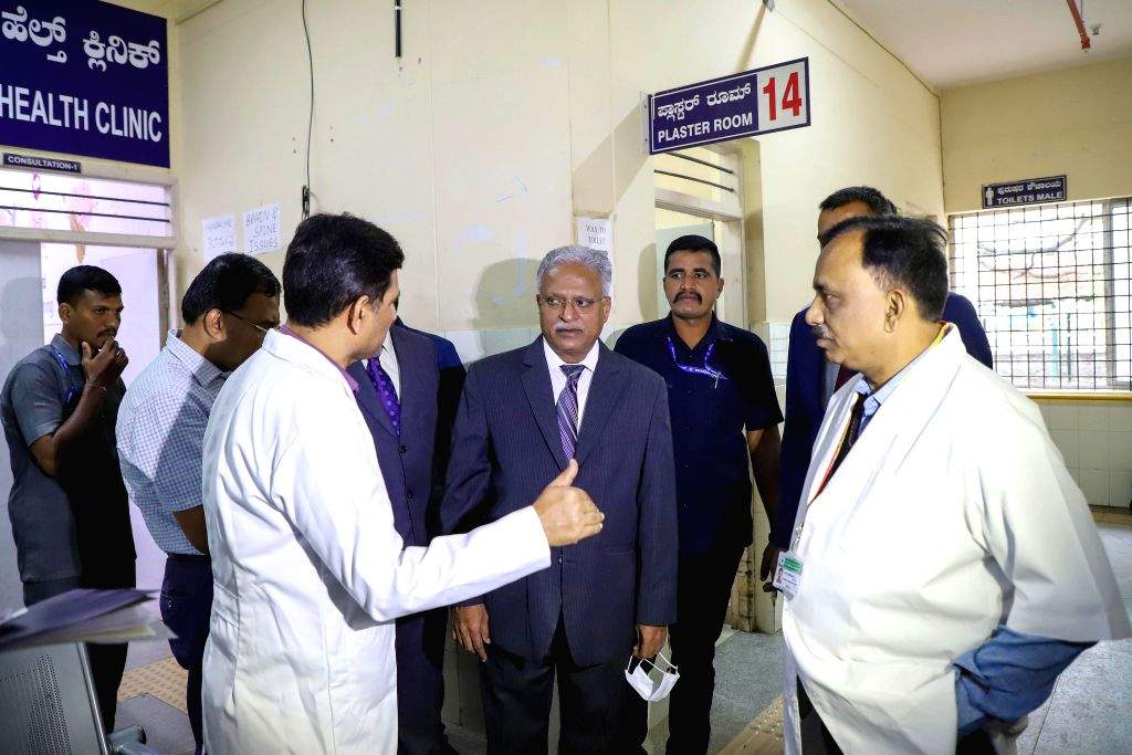 Karnataka Lokayukta Justice BS Patil visits KC General Hospital for an ...