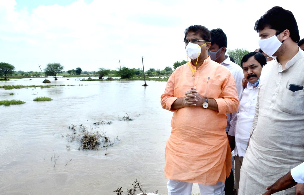 Karnataka Minister R. Ashok takes stock of the flood situation